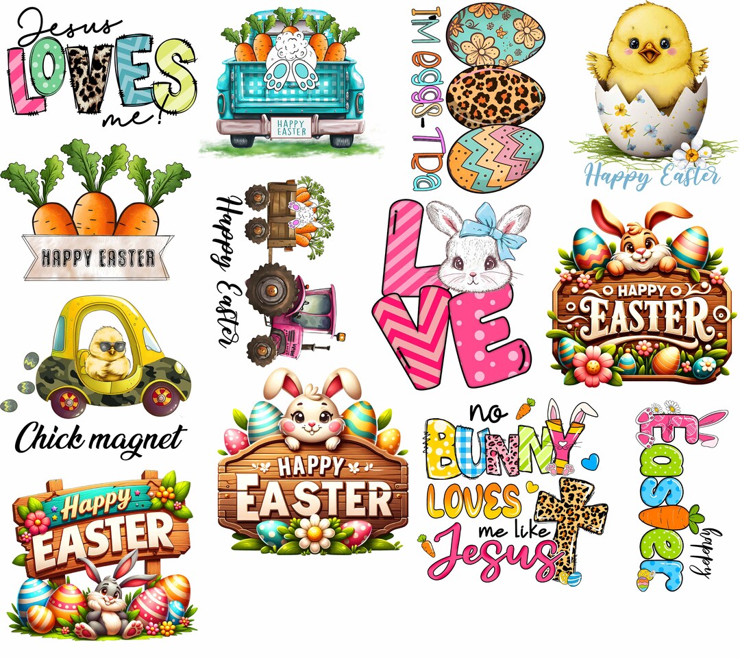 Kids Easter DTF Transfer Pack 1 Printed and Sent to Your Door - Etsy