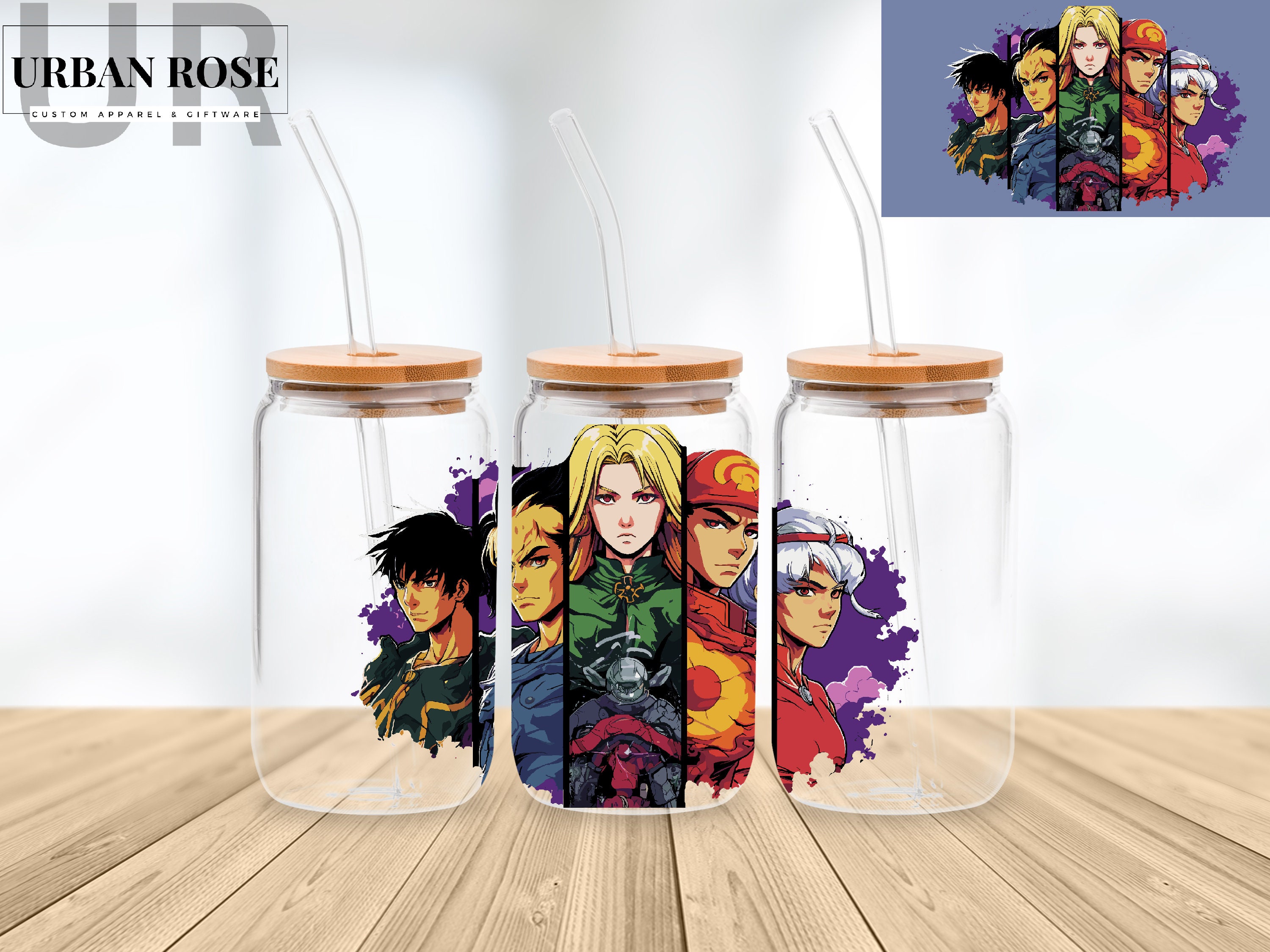 Instant Digital Download - Anime 16 Oz Libbey Glass Can Wrap Png - Etsy