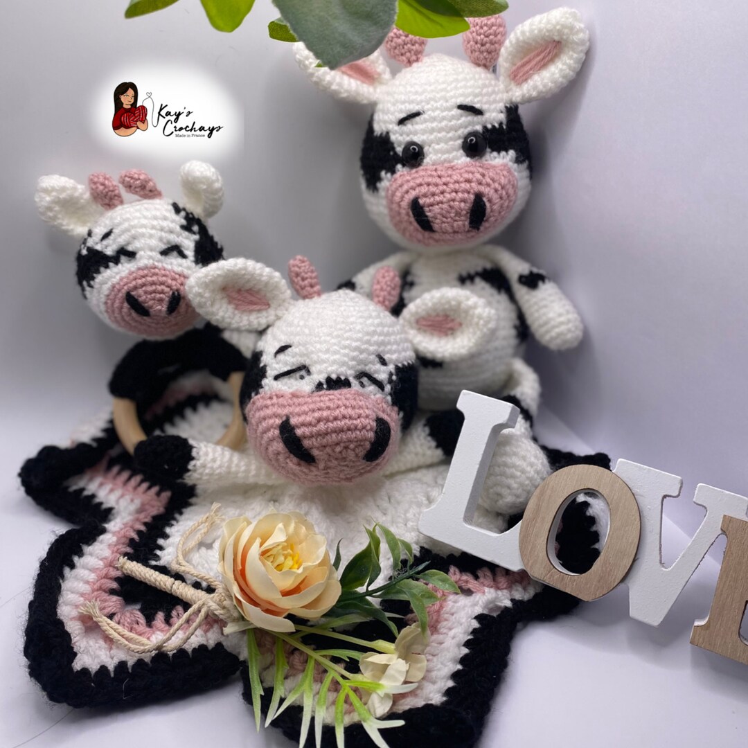 Cow Crochet Cow Plushie Stuffed Animal Handmade Cow Plushie - Etsy