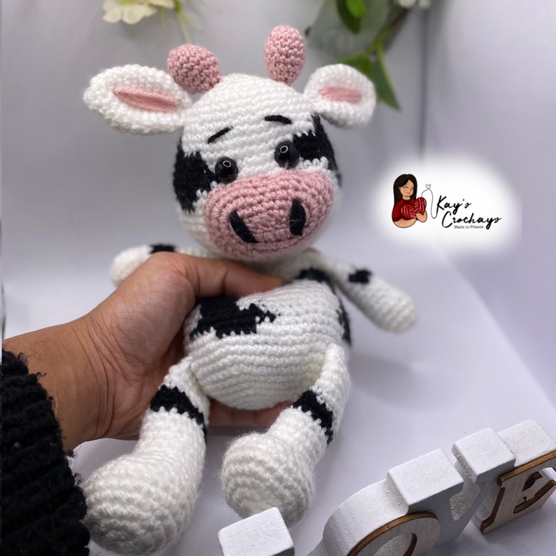 Handmade Cow, Amigurumi Cow, Crochet Cow, Handmade Stuffed Animal, Gift ...