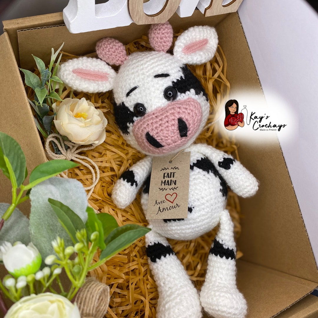 Handmade Cow, Amigurumi Cow, Crochet Cow, Handmade Stuffed Animal, Gift ...
