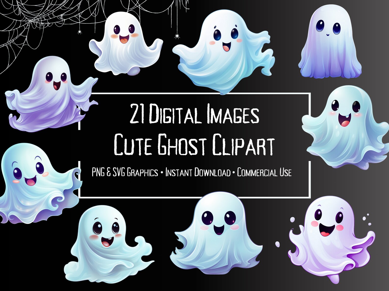 Halloween Cute Ghost Clipart - Halloween Cute Ghost Clip Art Graphics ...