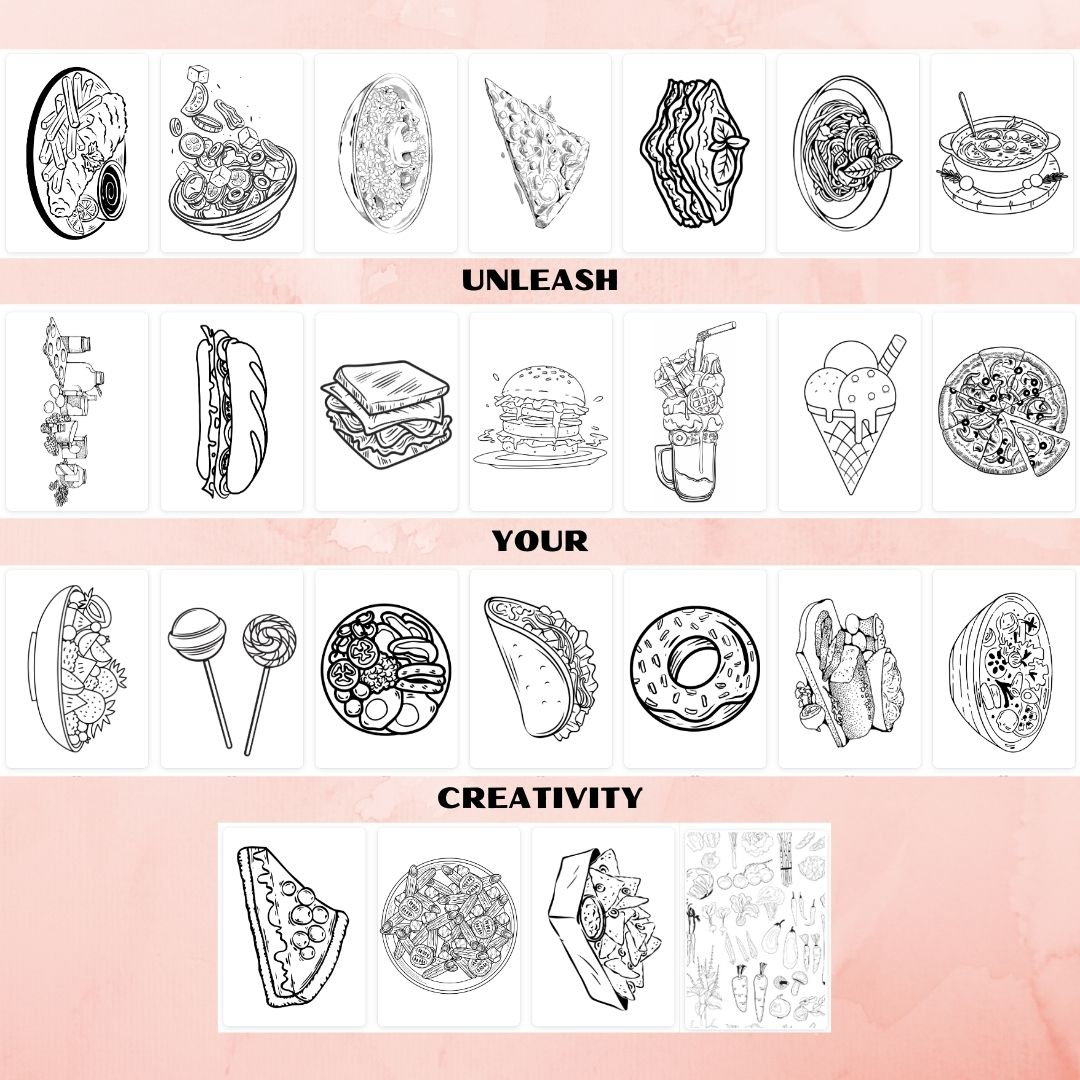 Food Coloring Pages | Printable Food Coloring Pages | Printable ...
