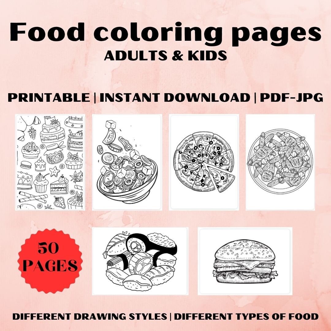 Food Coloring Pages | Printable Food Coloring Pages | Printable ...