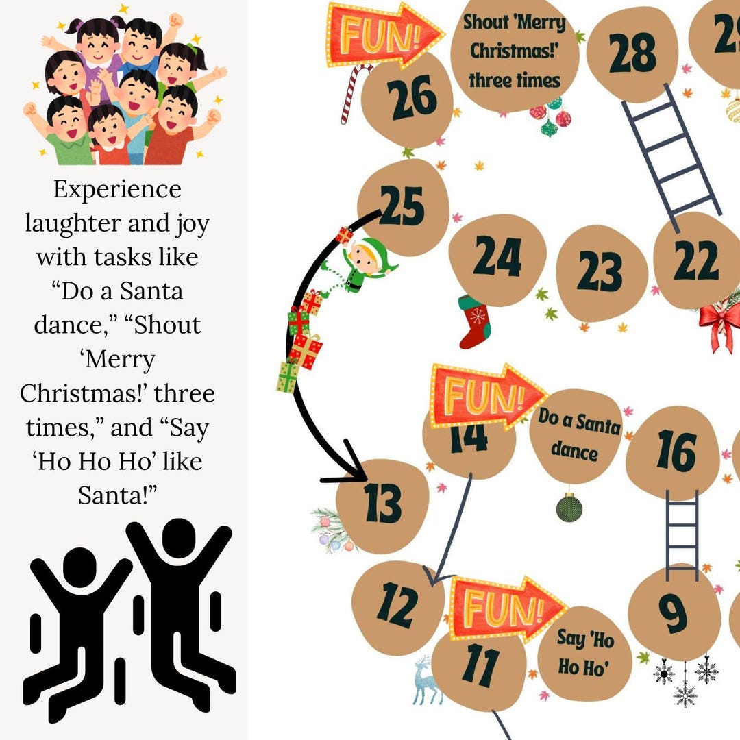 Printable Christmas Board Game | the Great Race | Fun Family Activity ...