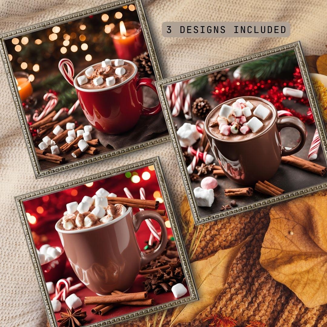 Hot Cocoa Delight Art Collection 3 Cozy Prints for Christmas Decor ...