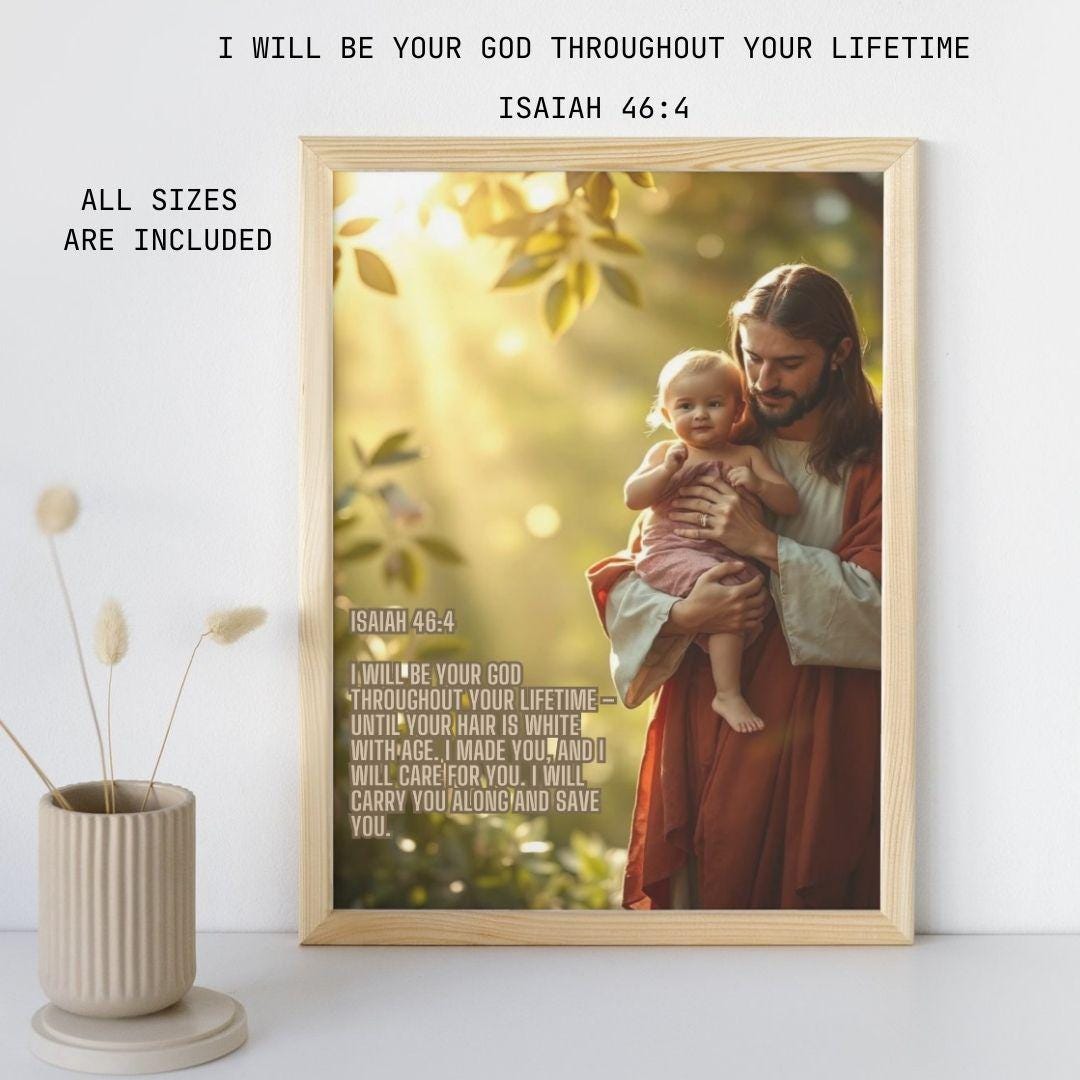 Isaiah 46:4 Bible Verse Art | Christian Wall Art |inspirational ...