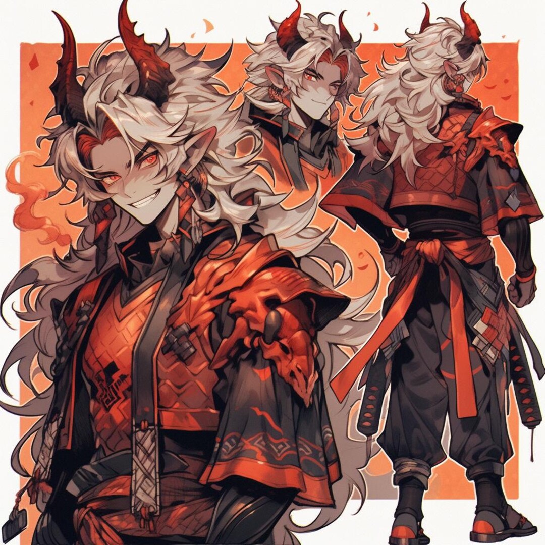 OC Adoptable 451 Oni Man Themed - Etsy