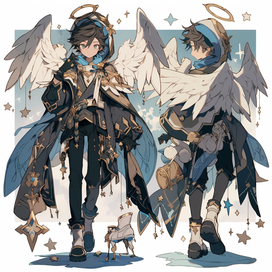 OC Adoptable 185 Angel Boy Edition - Etsy