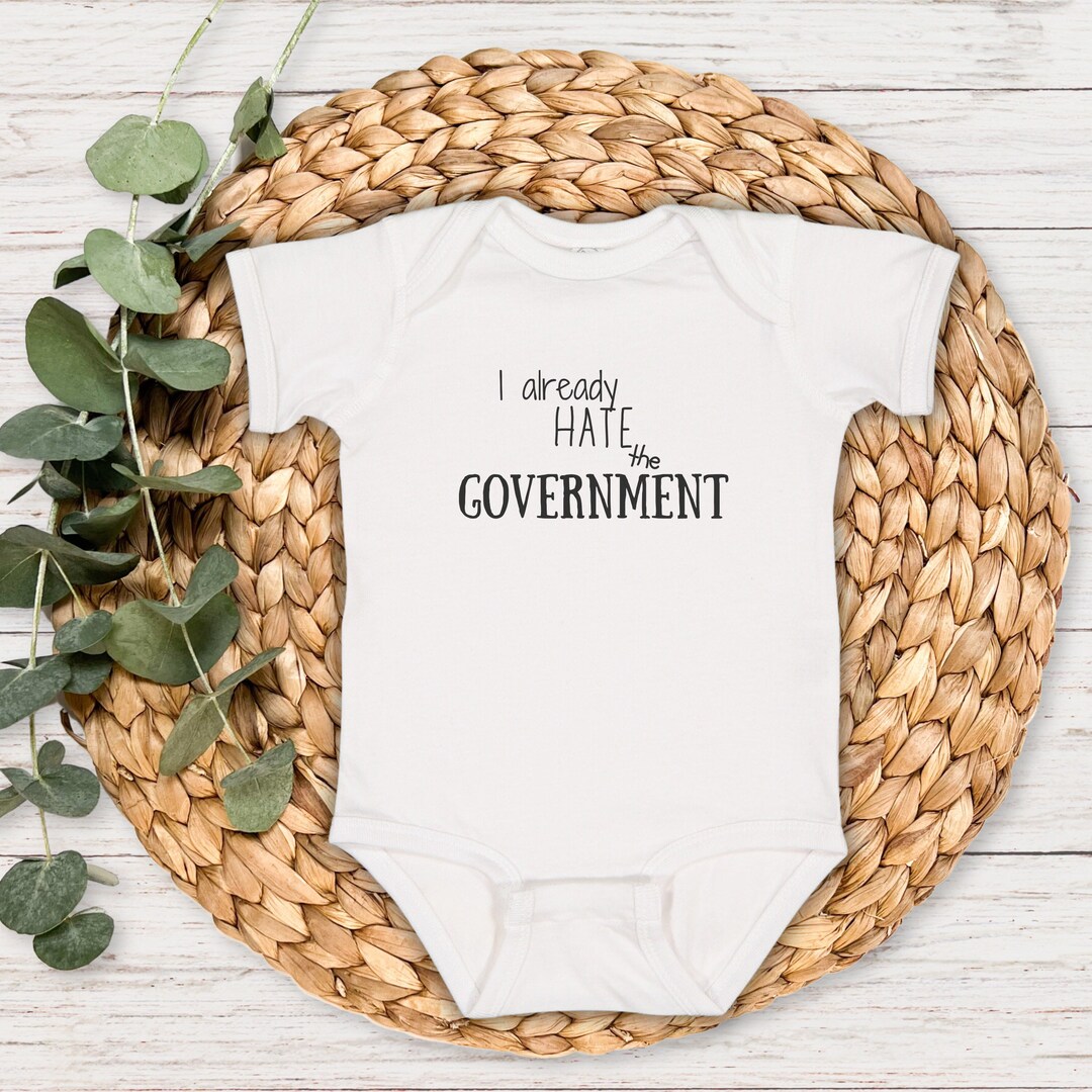 Funny Political Baby Onesie, Anarcho Gift for Libertarian, Conservative ...
