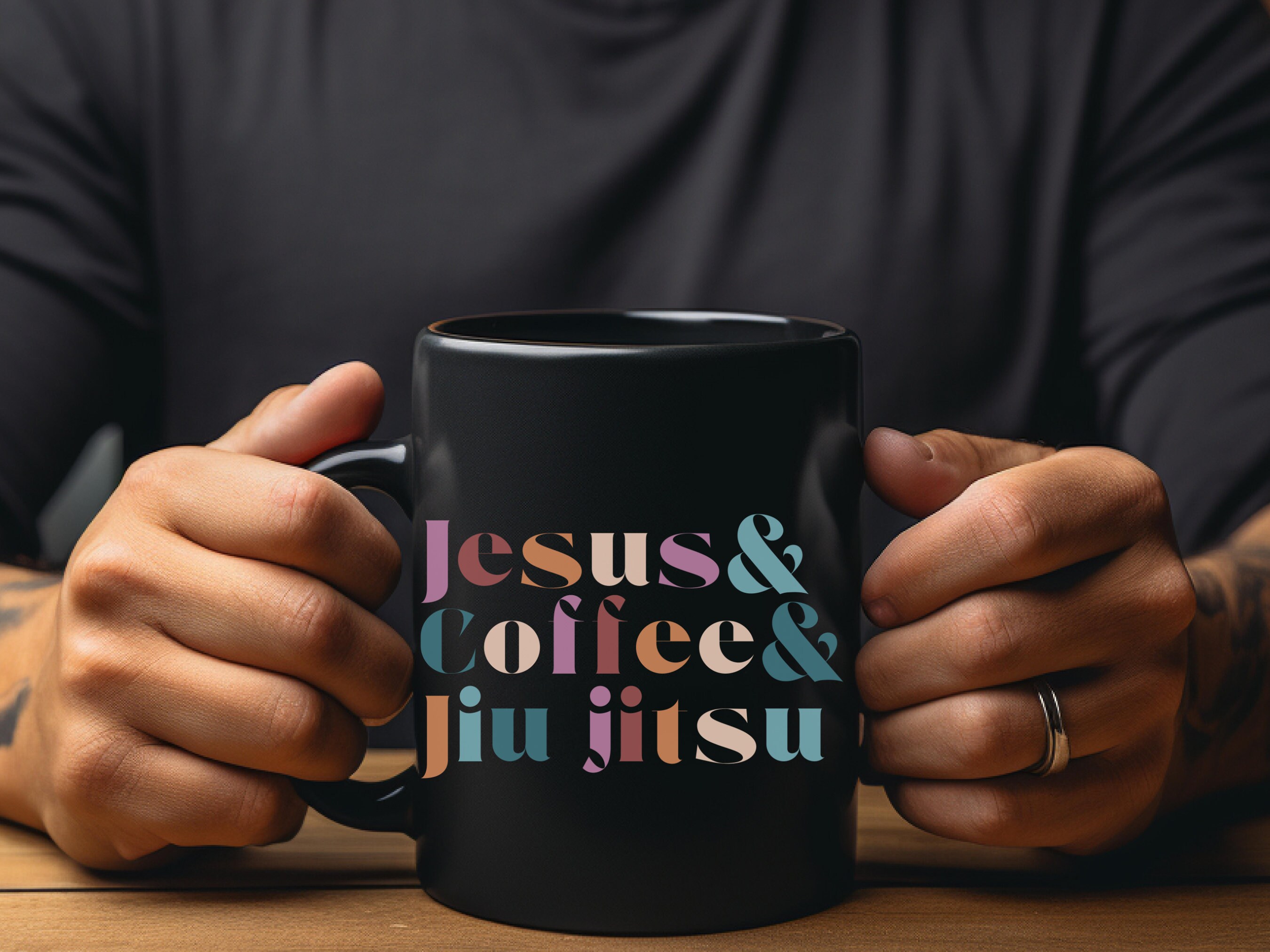 Jesus Coffee and Jiu Jitsu Mug, Jiu Jitsu Coffee Mug, Unisex Funny BJJ ...