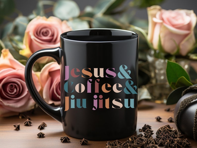 Jesus Coffee and Jiu Jitsu Mug, Jiu Jitsu Coffee Mug, Unisex Funny BJJ ...
