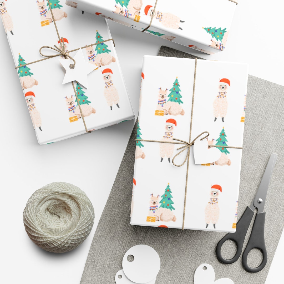 Alpaca Christmas Gift Wrap Paper, Llama Wrapping Paper for Holidays - Etsy