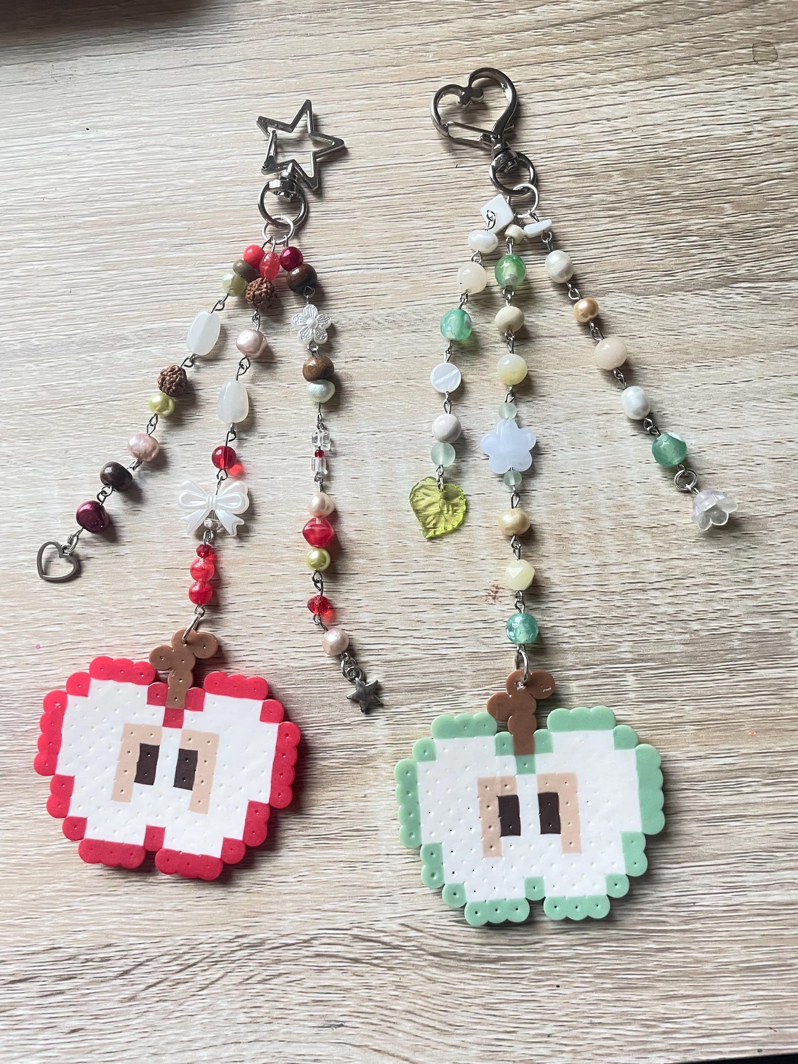 Apple Beaded Keychains - Apple Core Aesthetic - Handmade - Perfect Gift ...