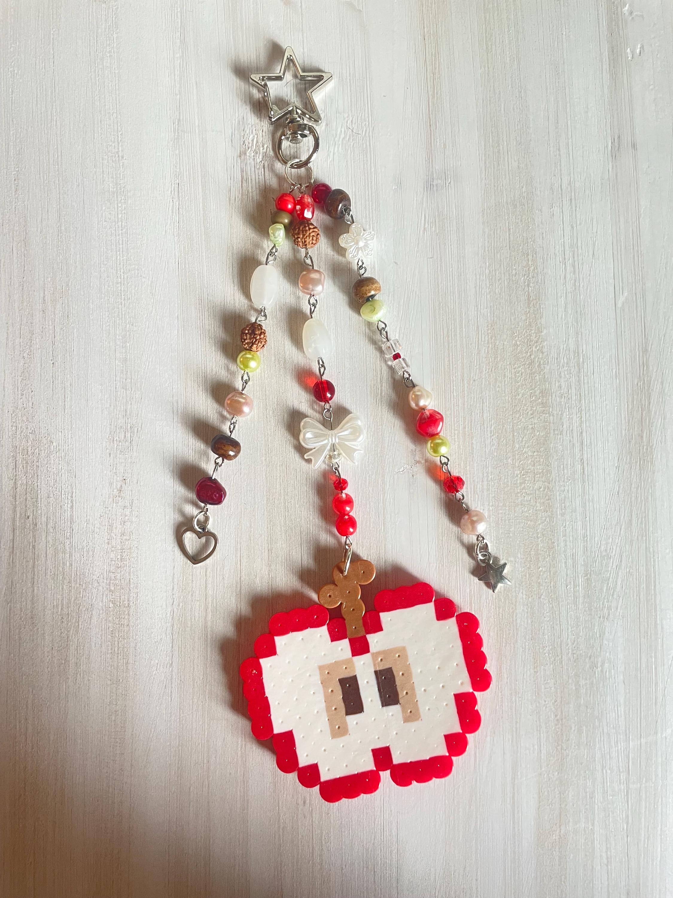 Apple Beaded Keychains - Apple Core Aesthetic - Handmade - Perfect Gift ...