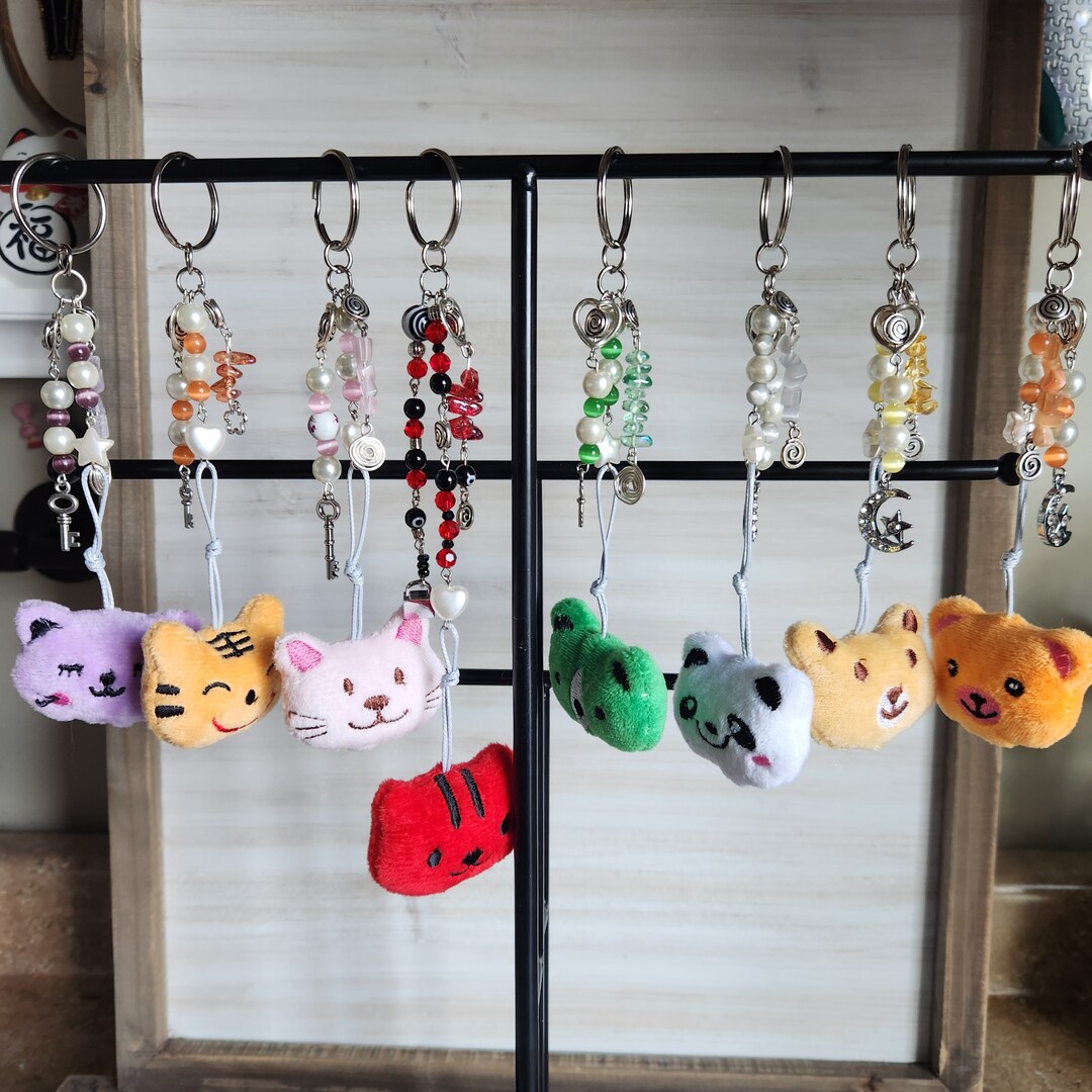 Adorable Squishy Animal Beaded Keychains: Assorted Designs for a Fun ...