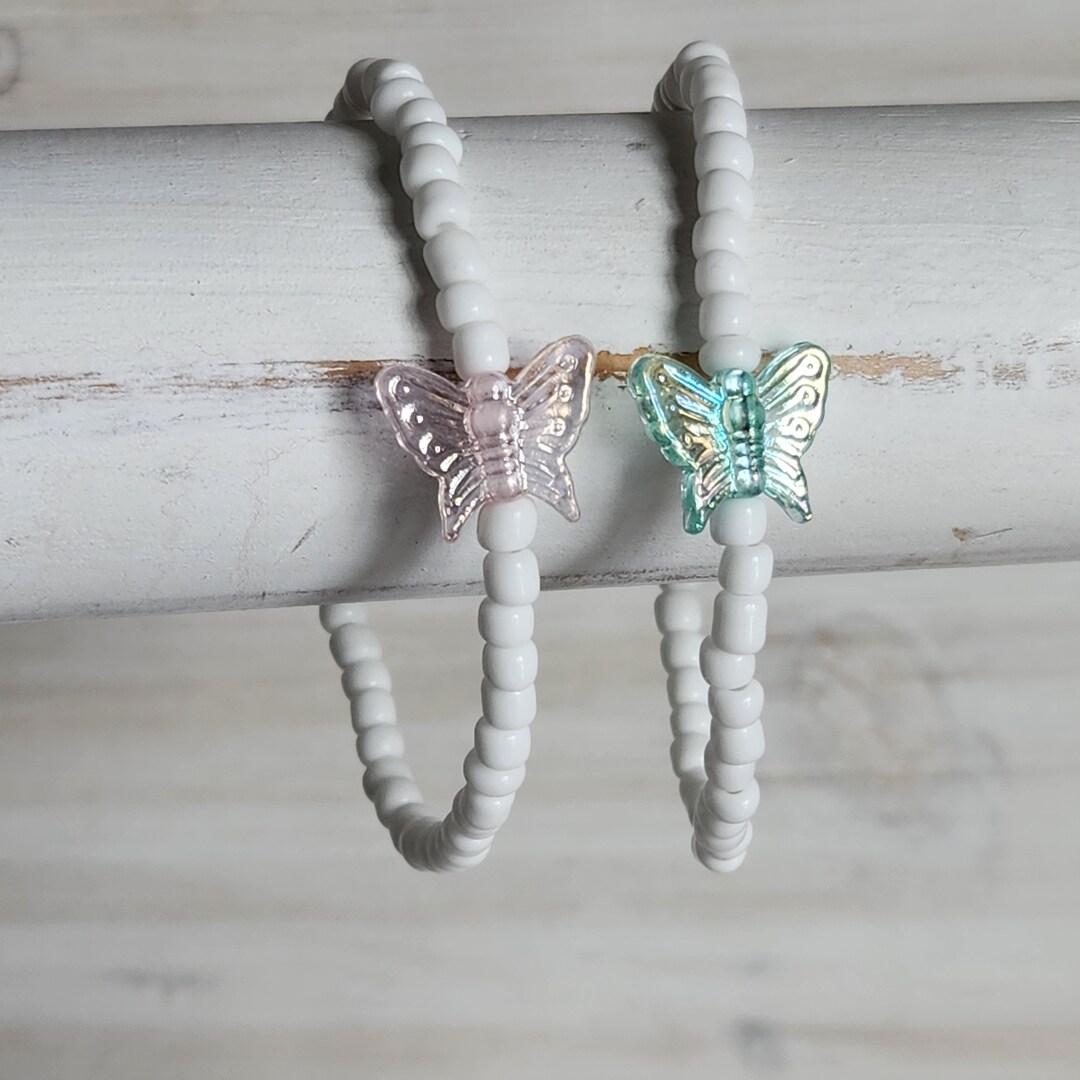Best Friend Butterfly Bracelets - Matching Blue and Pink Set - 7 ...