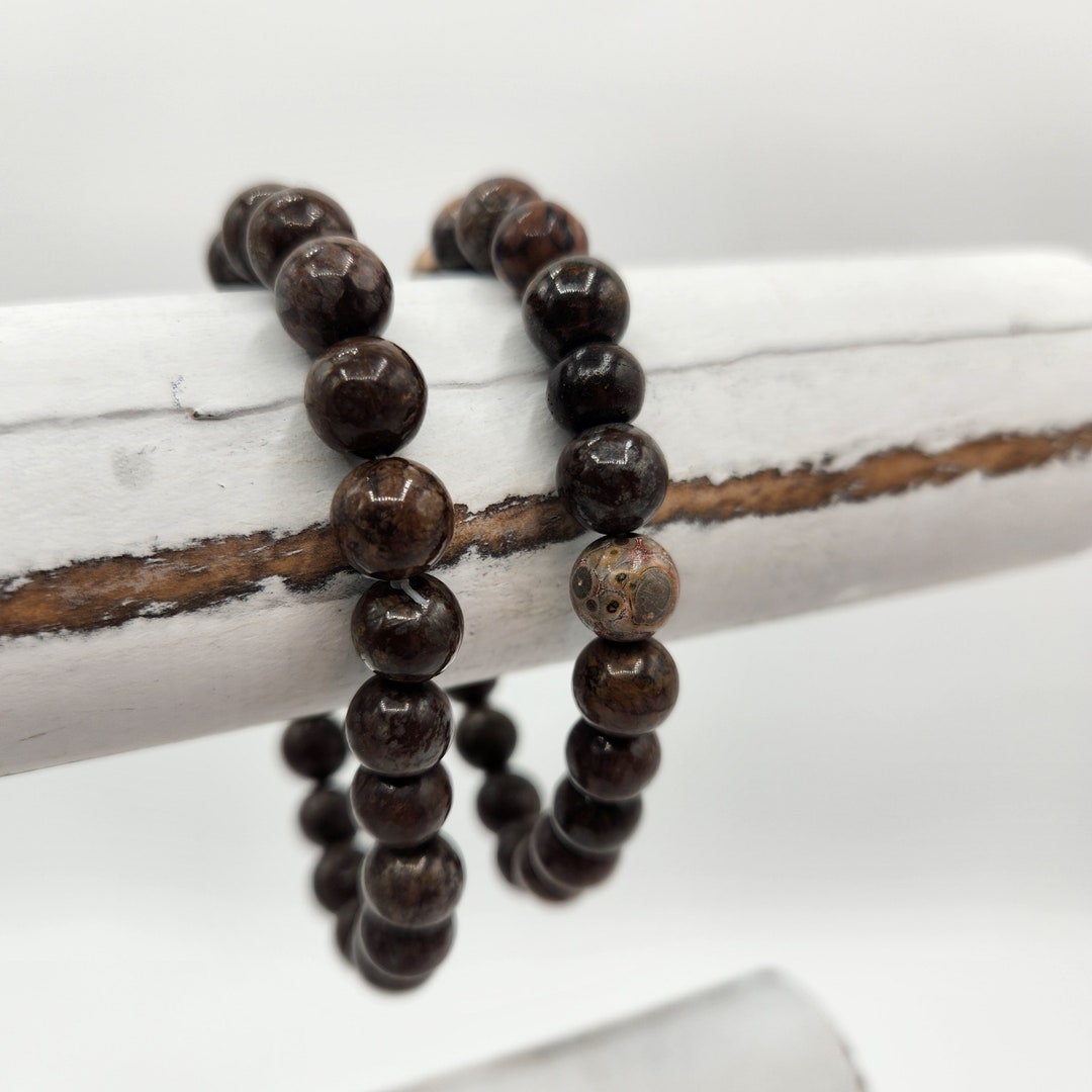 Brown Snowflake Jasper - Stretchy Bracelet - Boho - Hippie - Happy ...