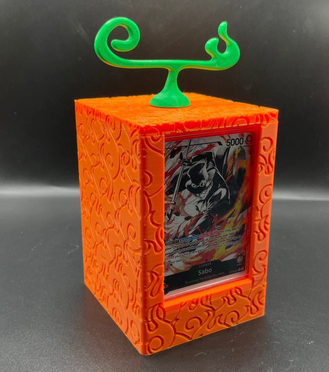 OPTCG Mera Mera No Mi Leader Deck Dice Box 3D Printed, Magnetic Top ...