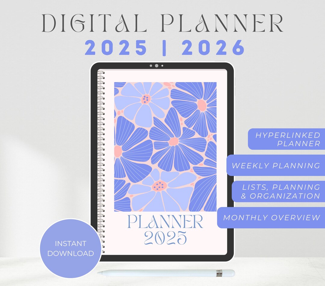 Digital Planner 2025 & 2026 | Digital Planner | Minimalistic Planner ...