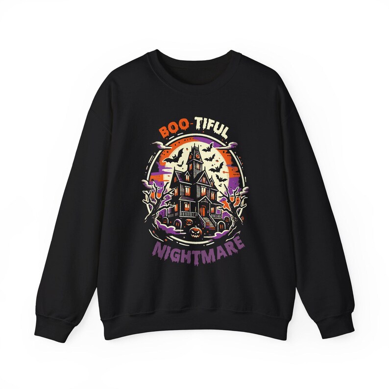 Boo-tiful Nightmare Haunted Mansion Halloween Sweatshirt - Spooky Cozy ...