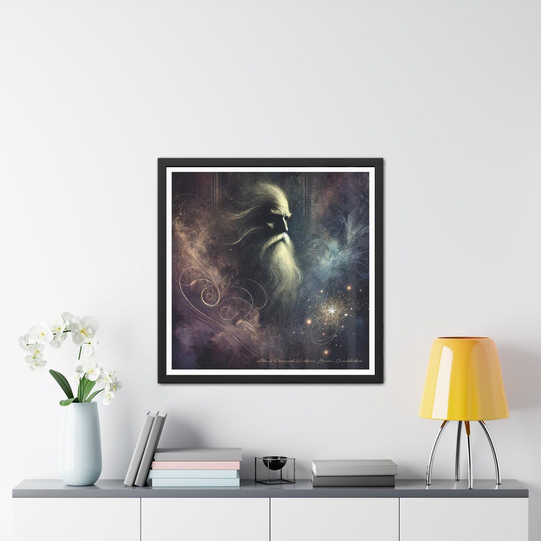 Cosmic Wisdom: A Dumbledore-inspired Framed Conceptual Art Piece - Etsy