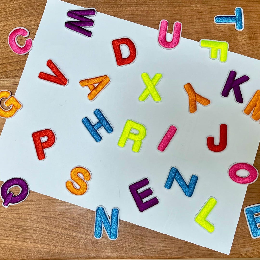 Small Letter/number Patch, Iron-on, Embroidered Appliqué, Back to ...