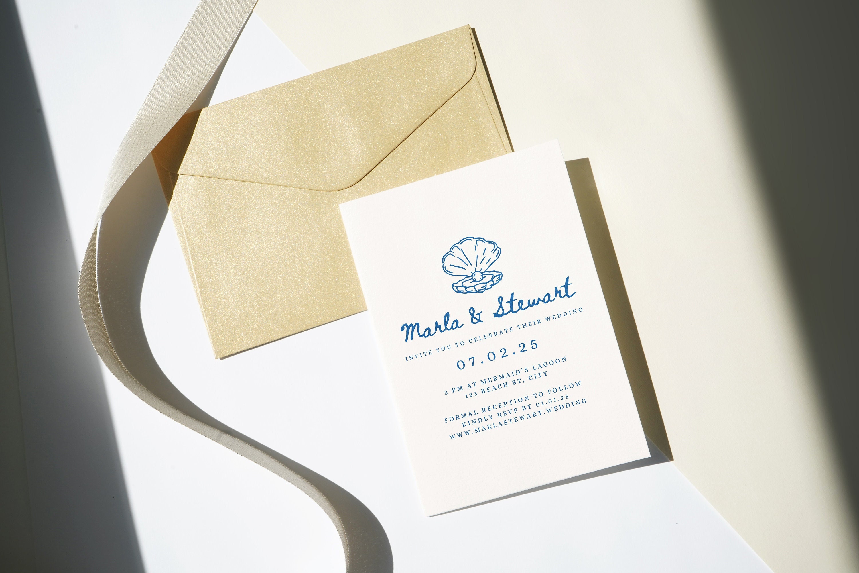 Beach Wedding Invitation Template, Destination Wedding Invitation ...