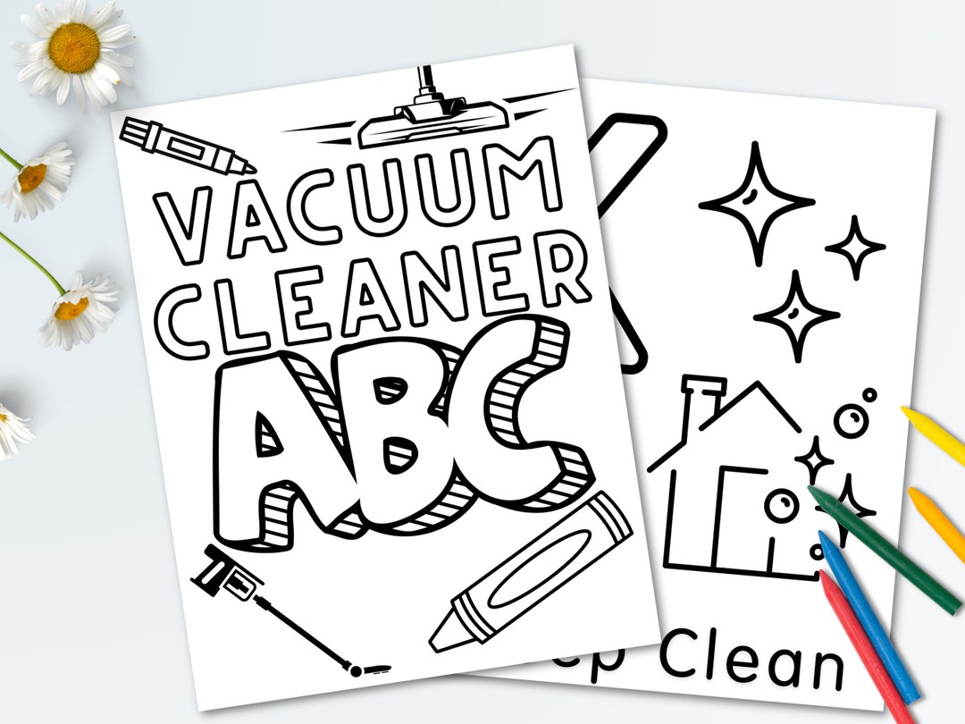 Vacuum Cleaner Coloring Pages Download, Kids Educational Alphabet ...