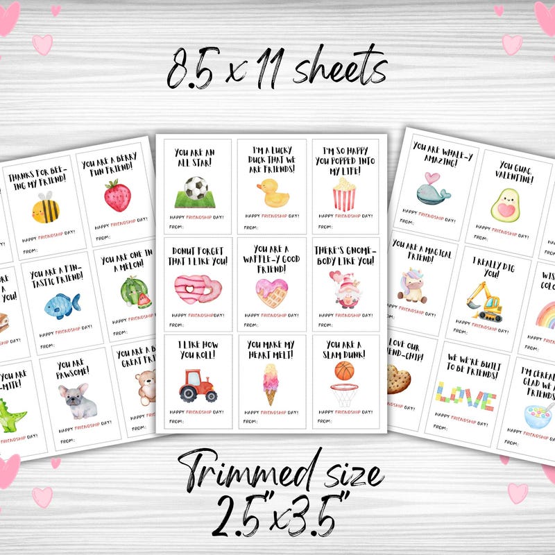 Friendship Card Templates - Etsy