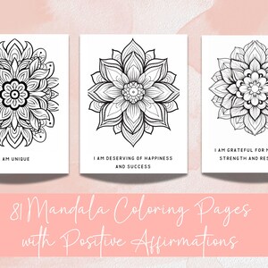Positive Energy Mandala Coloring - Instant Download for Relaxing - Etsy