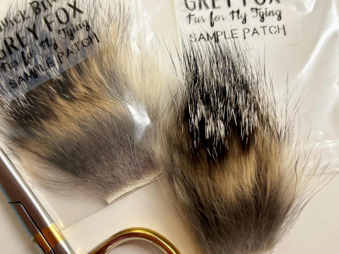 Fine Grey Fox Fur Hair for Tying Arts & Crafts - Different Size Options ...