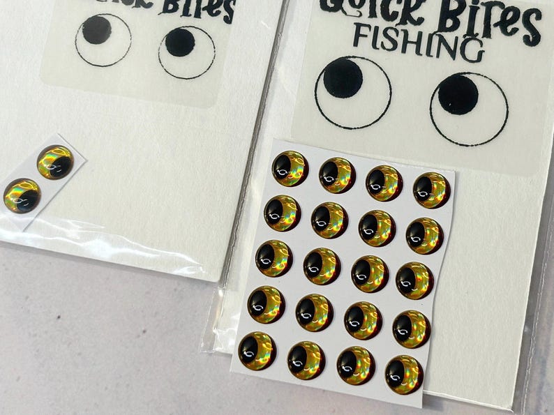 The Side Eye: Gold Sizes 4mm & 6mm Glue on Eyes for Fly Tying - Etsy