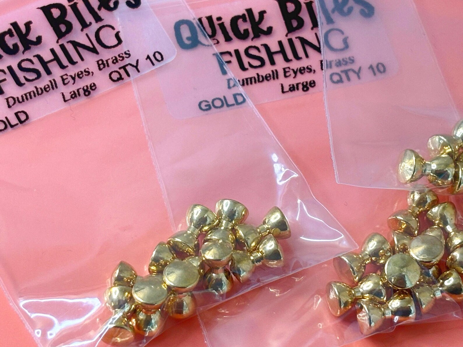 Large Brass Dumbbell Eyes gold for Fly Tying - Etsy