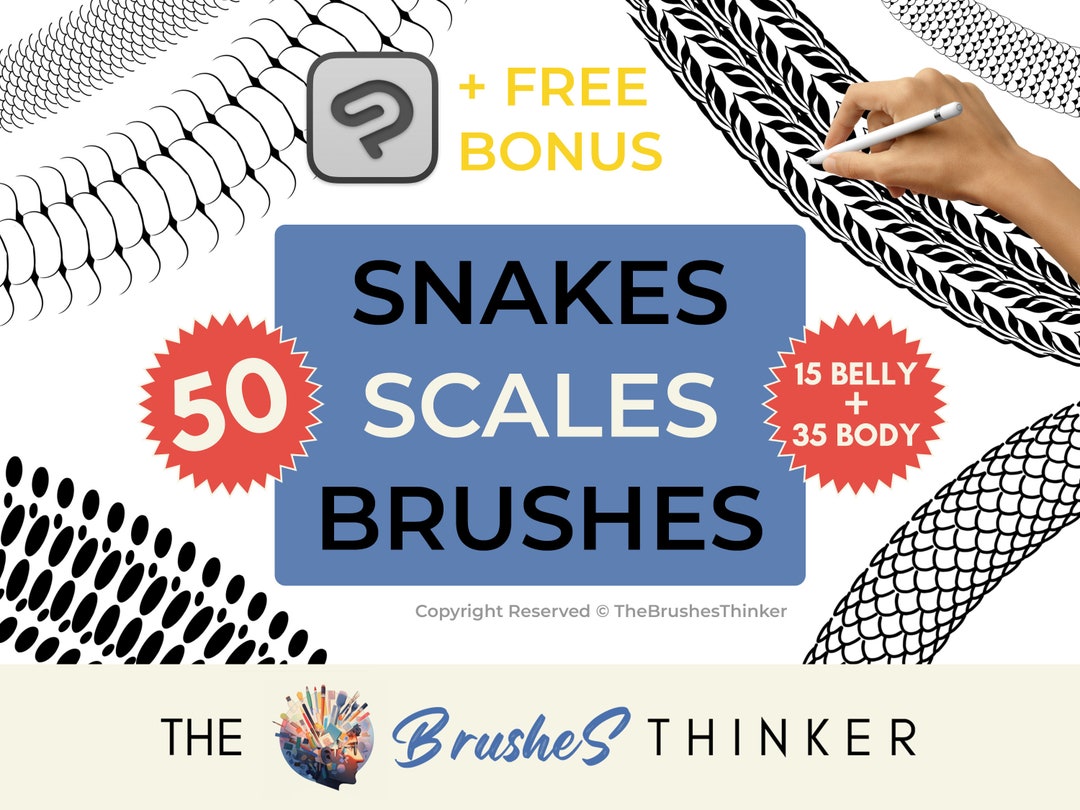50 Snake Scales Brushes for Clip Studio Paint + Free Bonus, Clip Studio Paint Snake Scales ...