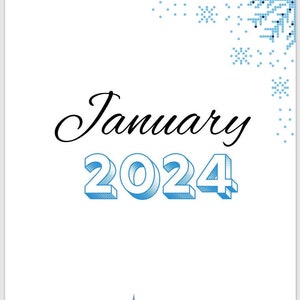 January 2024 Winter Themed Planner - Etsy