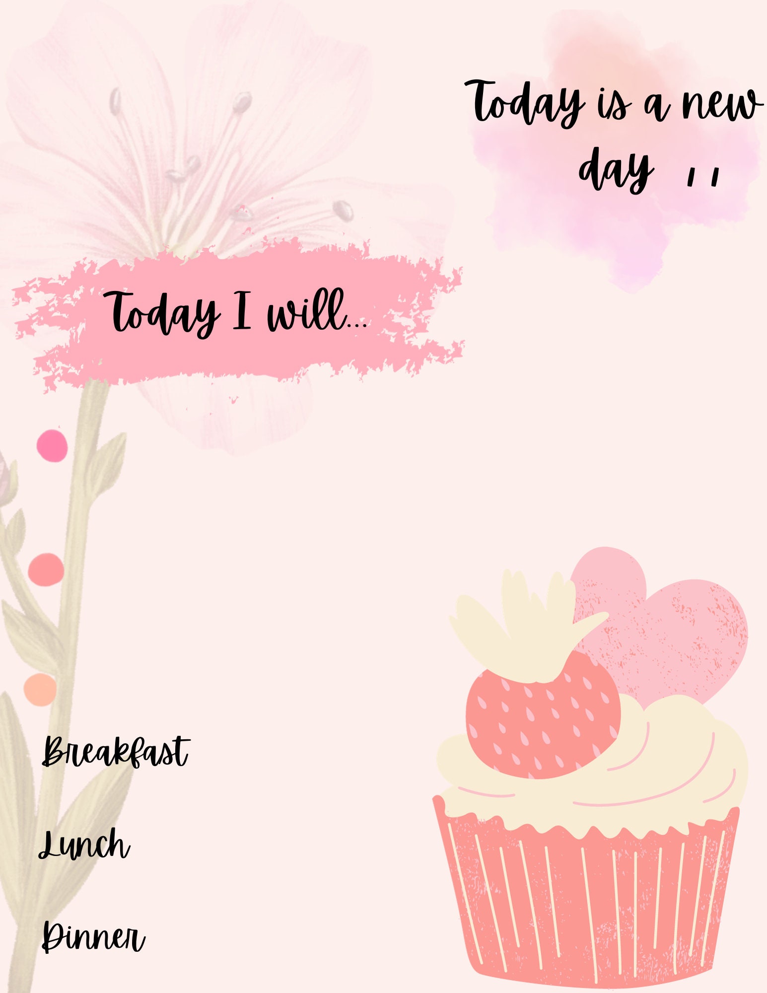 Printable Pink Planner Design Digital Planner for Children - Etsy