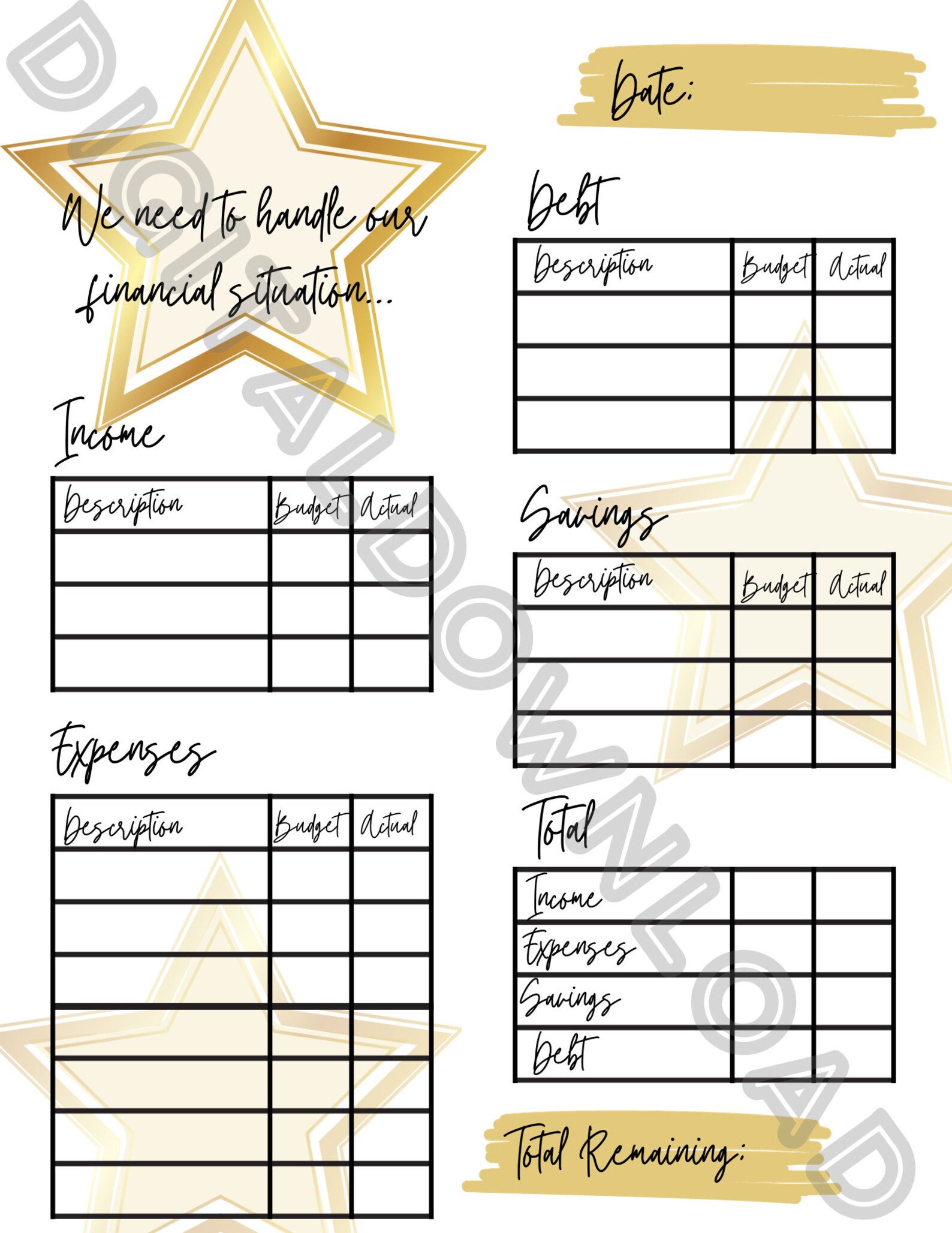 Printable Downloadable Budgeting Sheet, Hamilton Inspired Paycheck ...