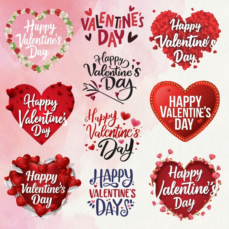 Clipart Valentine's Day Fonts Package Valentine Font Love Font Heart ...