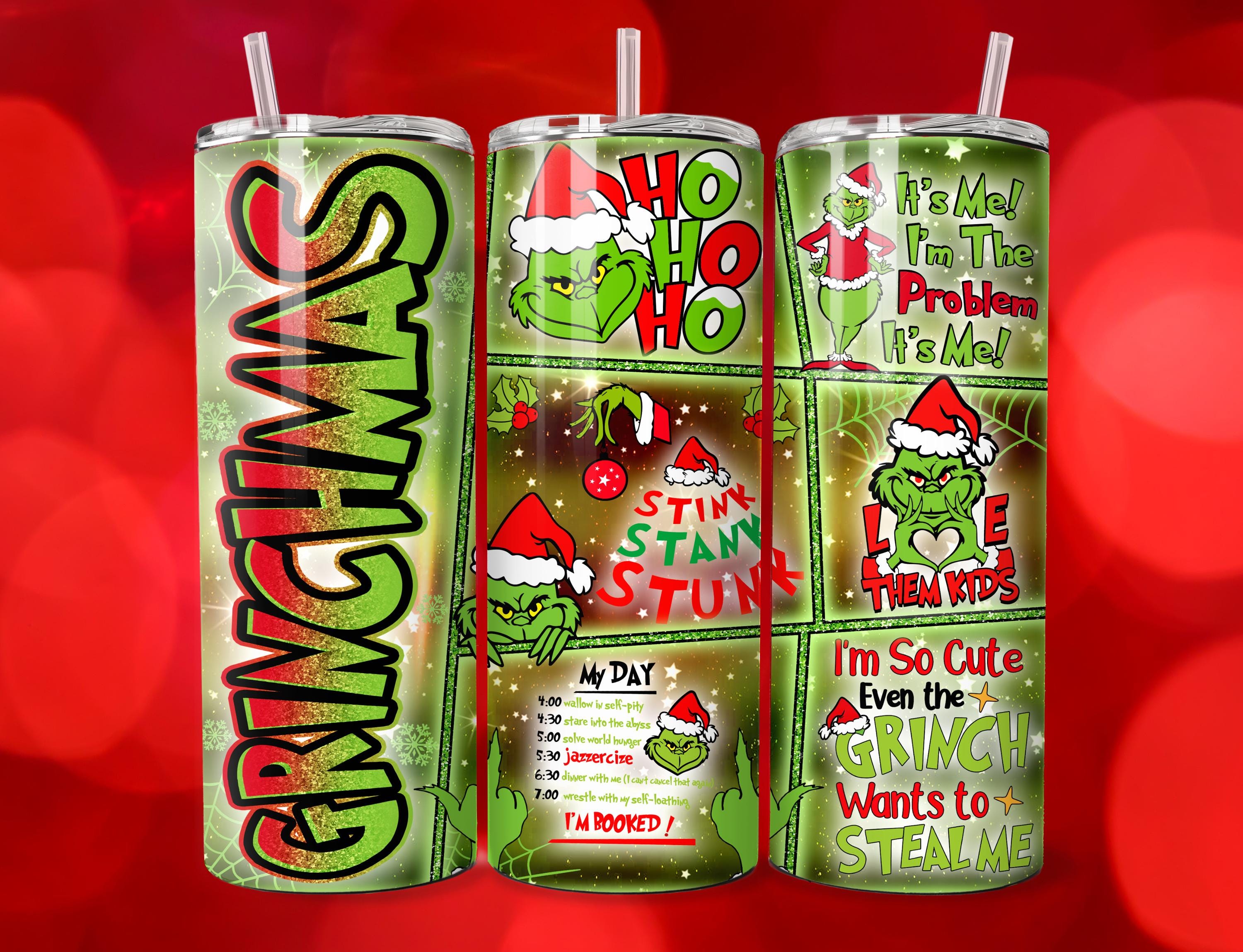 Grinchmas 20oz Tumbler, How the Grinch Stole Christmas Tumbler, Holiday ...