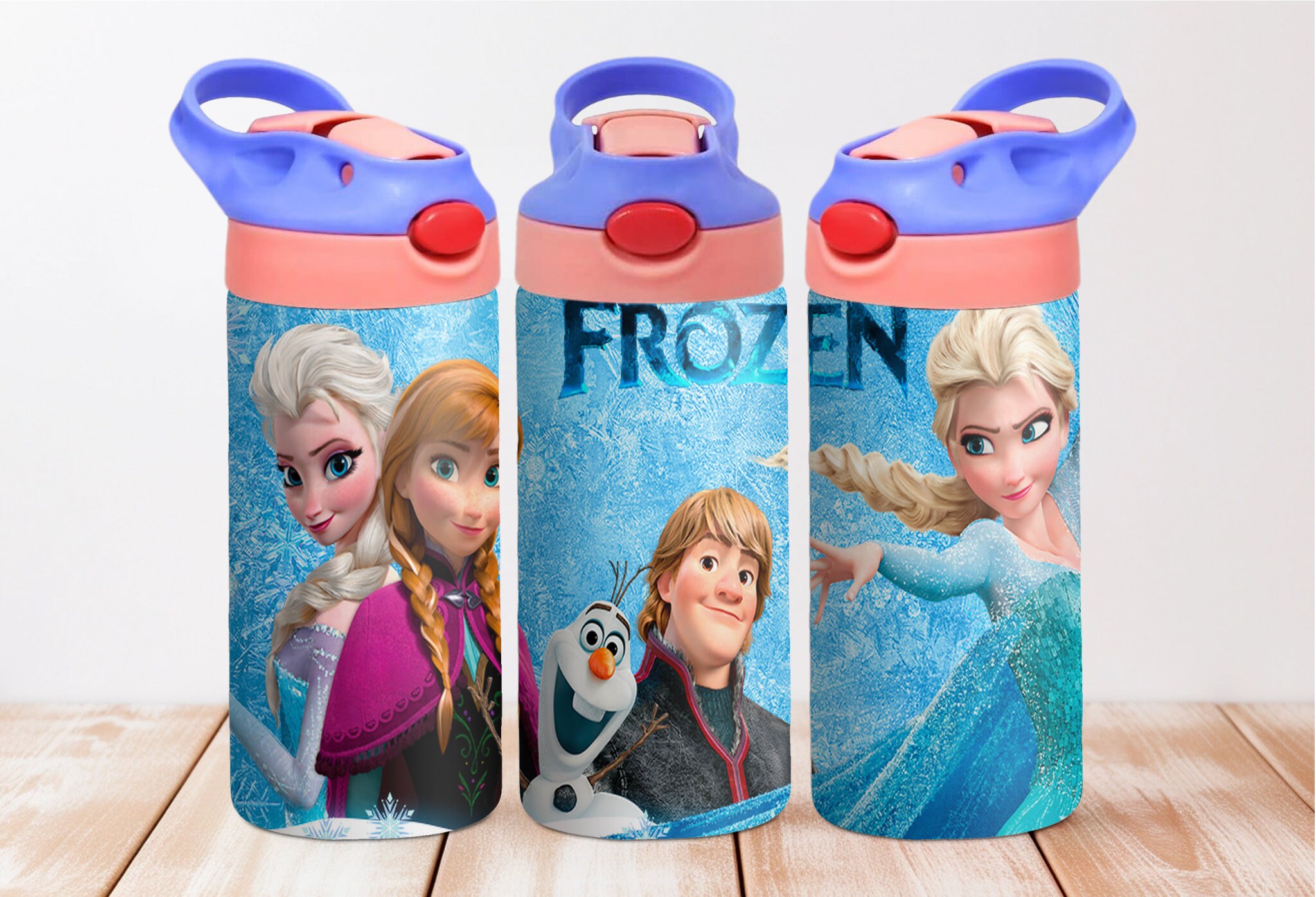 Disney Frozen Characters 12oz Flip Top Kids Tumbler - Etsy