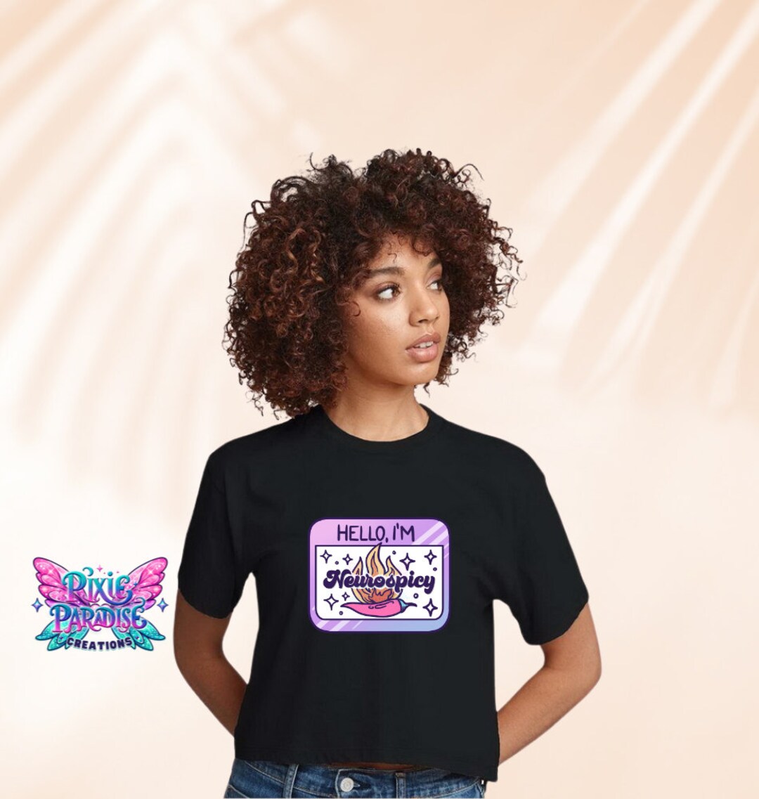 Neurospicy Crop Top [front & Back Design] - Etsy