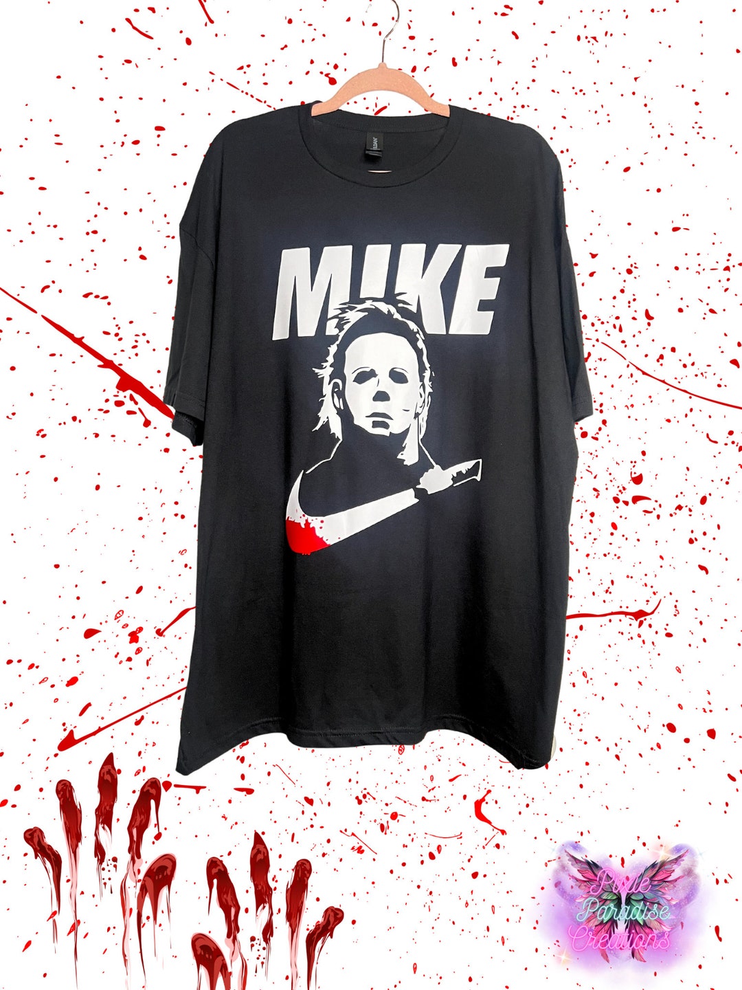 Michael MIKE Myers Bloody Swoosh T-shirt, Horror Fan Tee - Etsy
