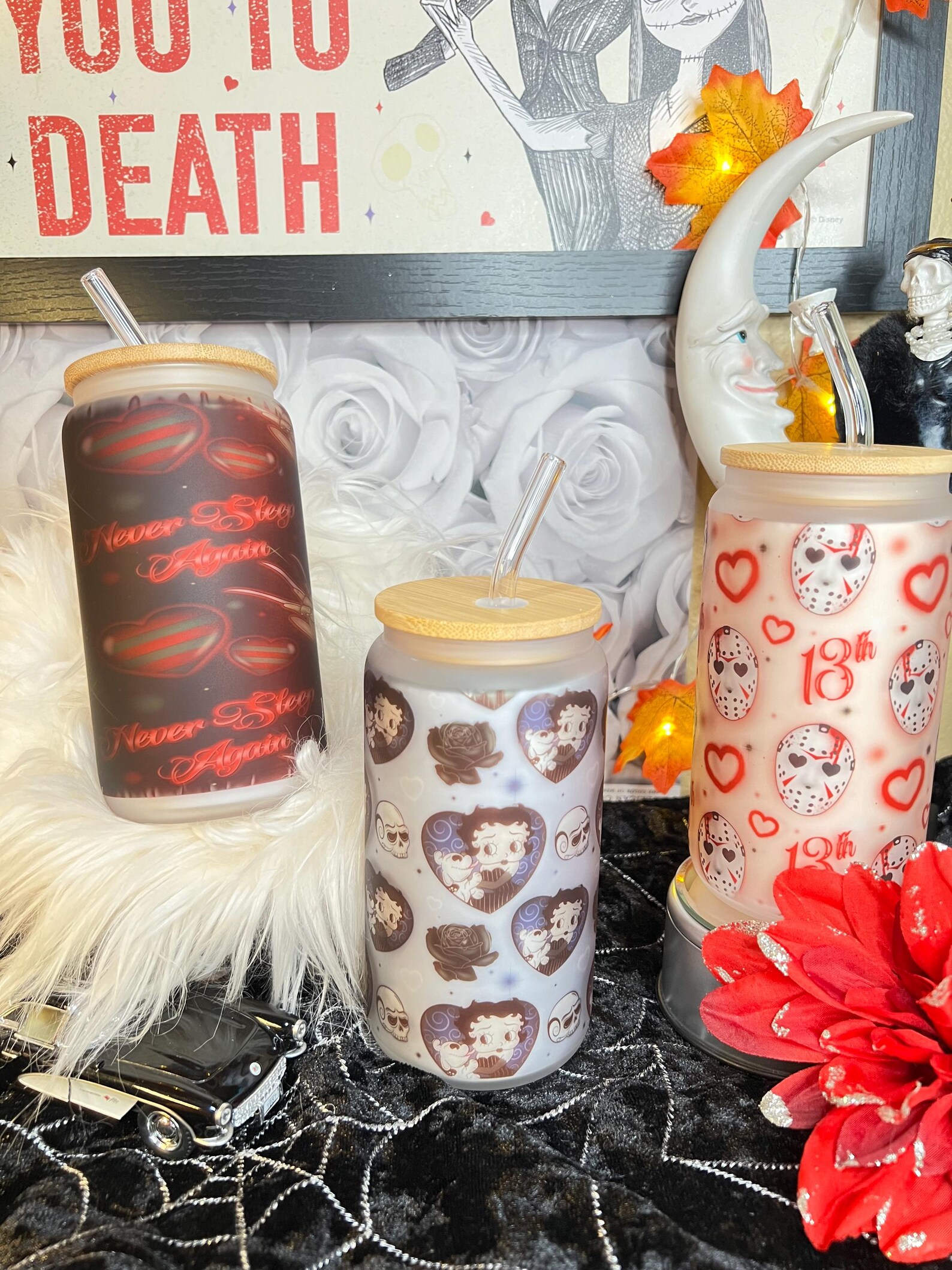 Jason Cup, Friday the 13th Horror, Airbrushed Y2k Style, Frosted Libbey ...