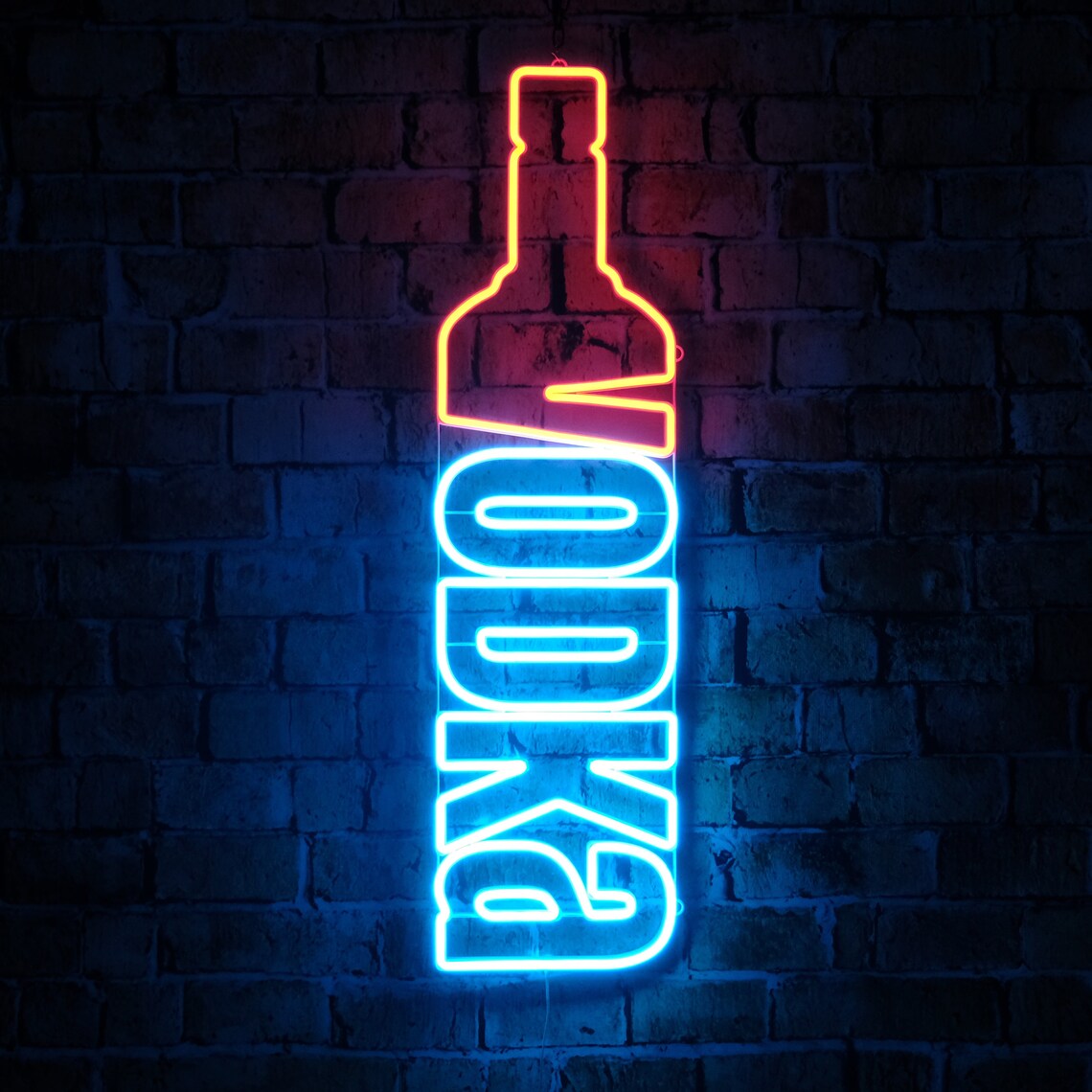 Vodka Neon Sign Wall Art / Gift for Boyfriend / Bar, Alcohol / Wall ...