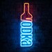 Vodka Neon Sign Wall Art / Gift for Boyfriend / Bar, Alcohol / Wall ...