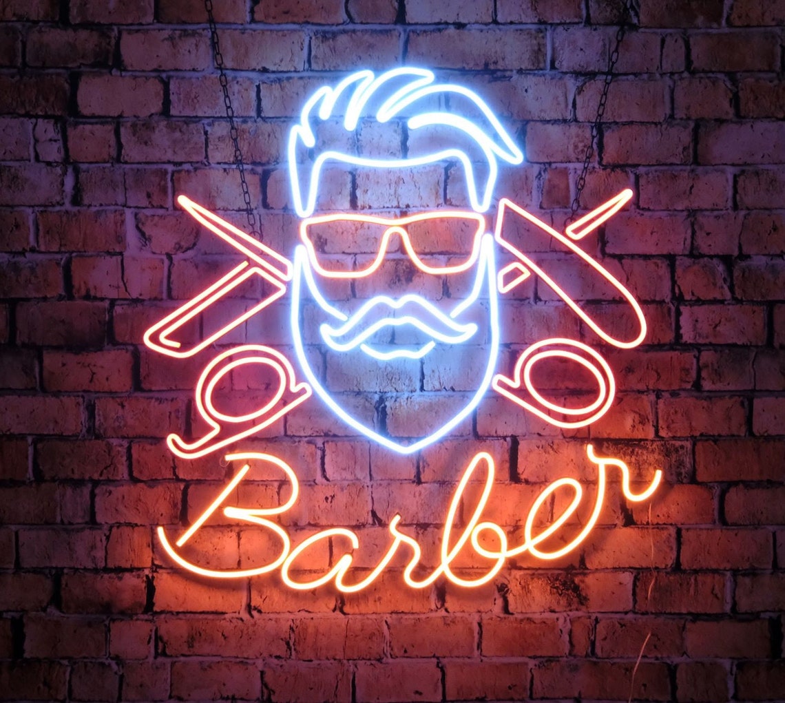Custom LED Barber Neon Sign - Illuminate Your Style! - Etsy
