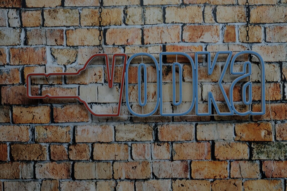 Vodka Neon Sign Wall Art / Gift for Boyfriend / Bar, Alcohol / Wall ...