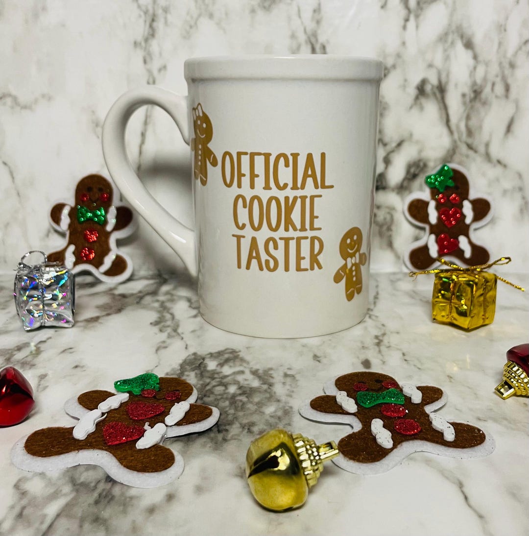 Official Cookie Taster Mug, Cute Gingerbread Cookie Mug, Christmas ...