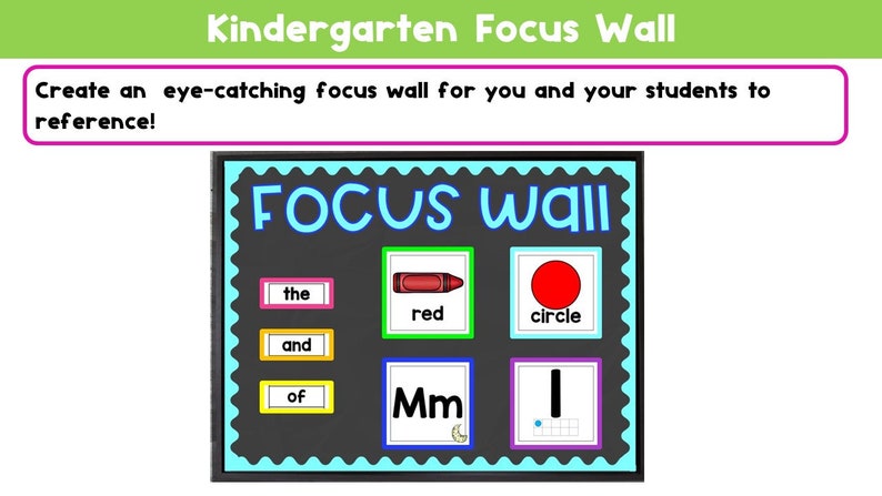 Kindergarten Focus Wall Bulletin Board - Etsy